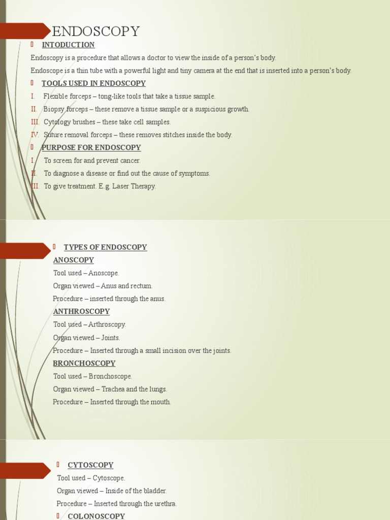 Endos | PDF | Endoscopy | Medical Specialties