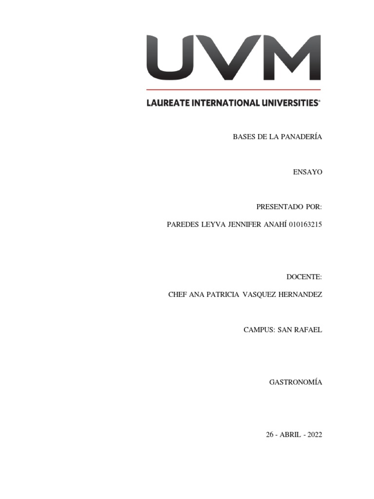 A6# - Ap - Bases de La Panadería | Descargar gratis PDF | Panes ...