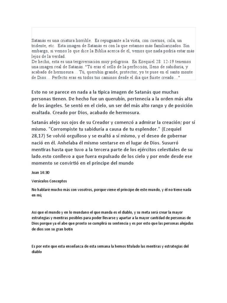 Estrategias de Satanás y su engaño | PDF | Satán | Jesús