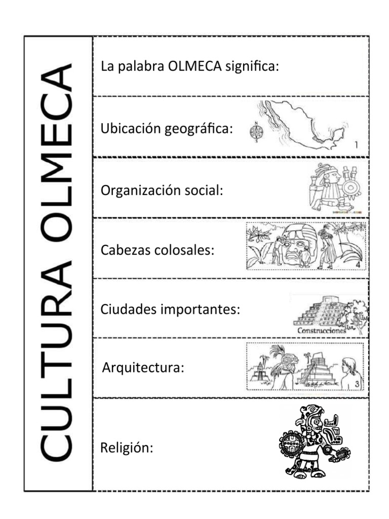 Cultura Olmeca Claves Para Niños Pdf