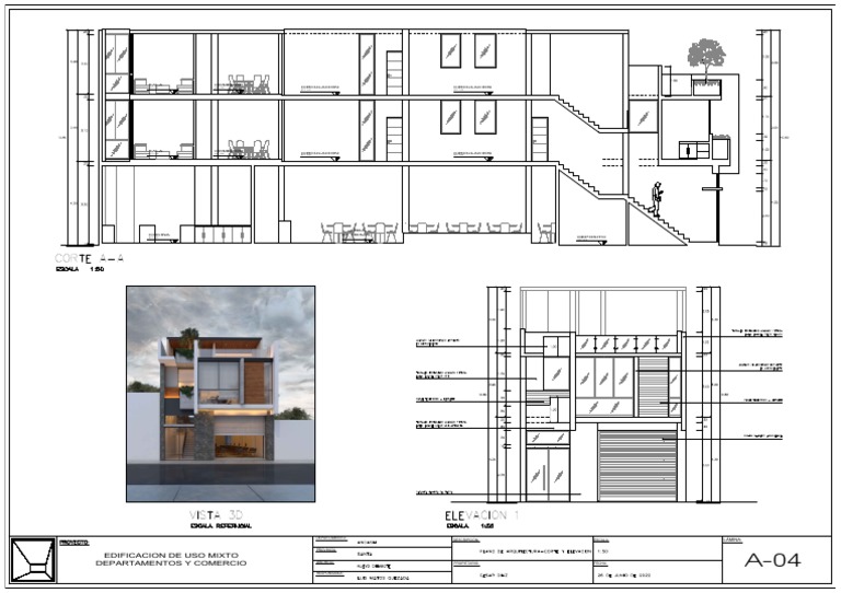 Corte y Elevacion | PDF