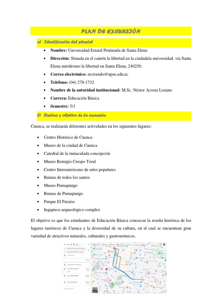 Excursión a Cuenca: Plan Detallado 2023 | PDF