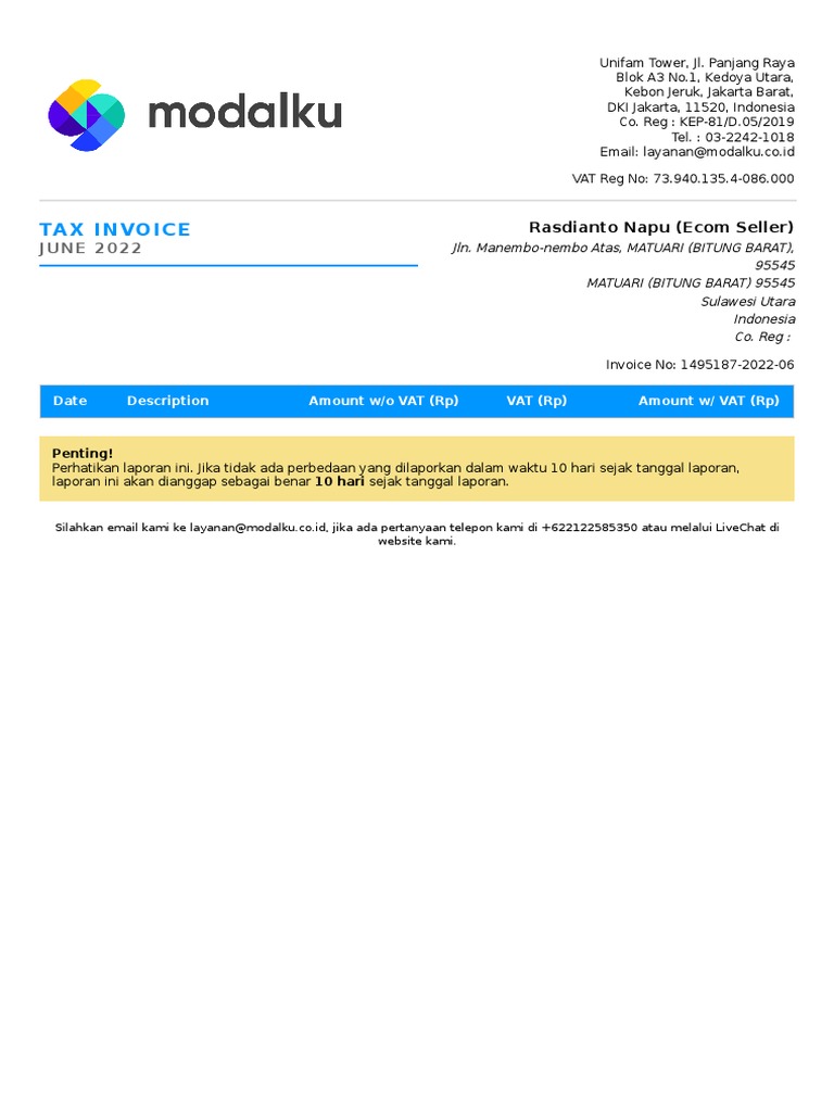 Rnapuu@Gmail - Com 2022-06-01 TaxInvoice | PDF
