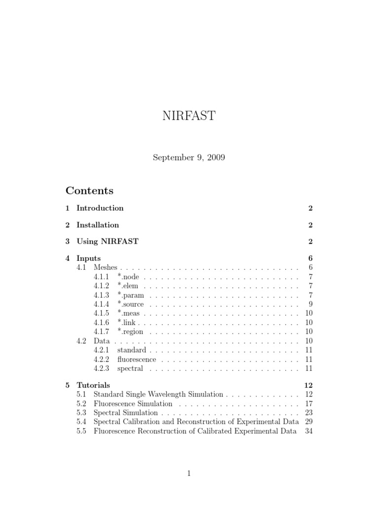 NIRFAST | Download Free PDF | Absorption Spectroscopy | Matlab