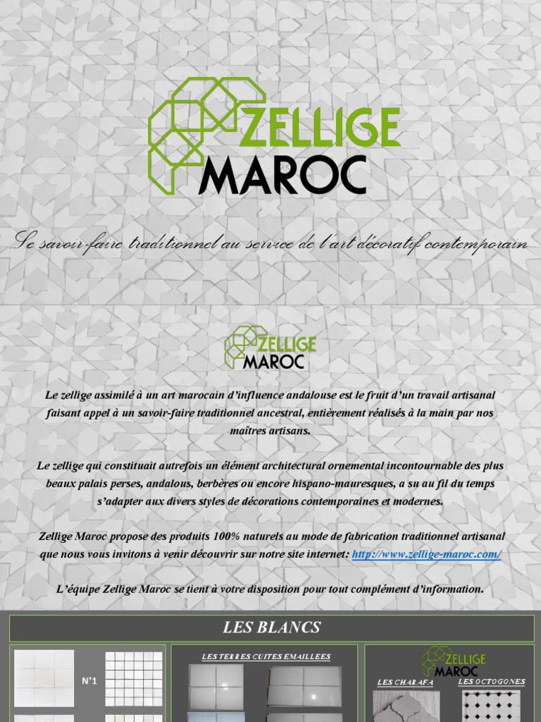 Catalogue Zellige Maroc | PDF