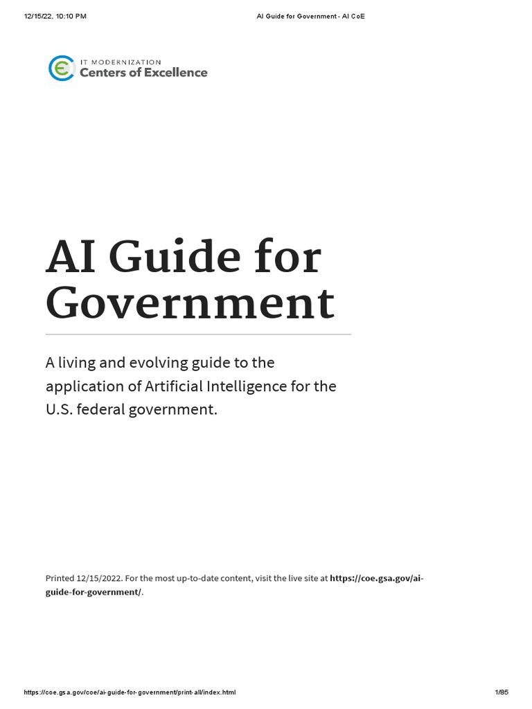 AI Guide For Government - AI CoE | PDF | Machine Learning | Artificial Intelligence