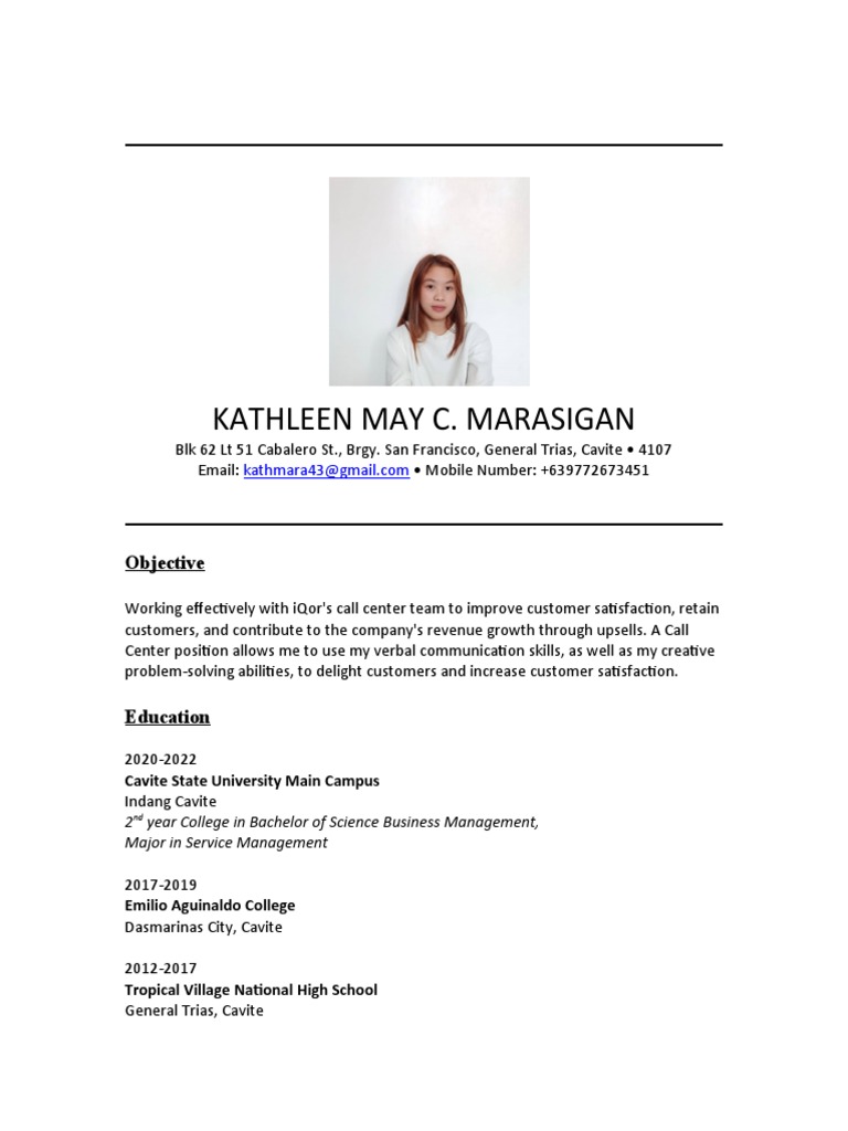 Resume Yamson Cherry Mae | PDF