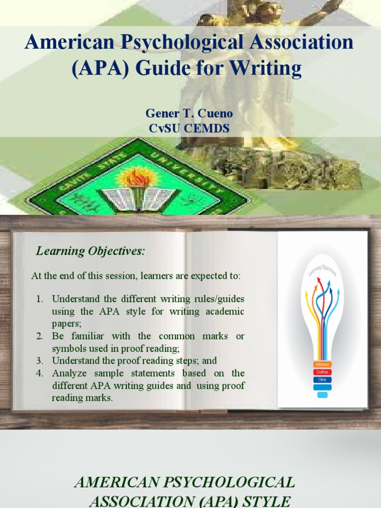 APA Lecture Revised | PDF | Proofreading | Apa Style