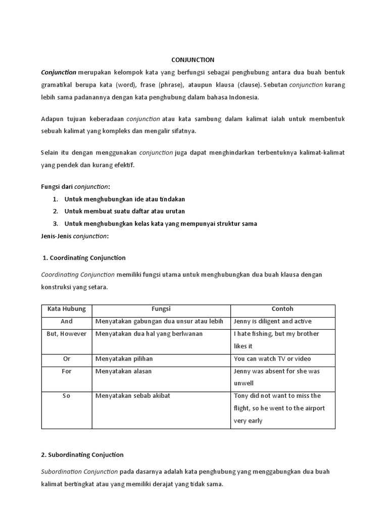 CONJUNCTION | PDF