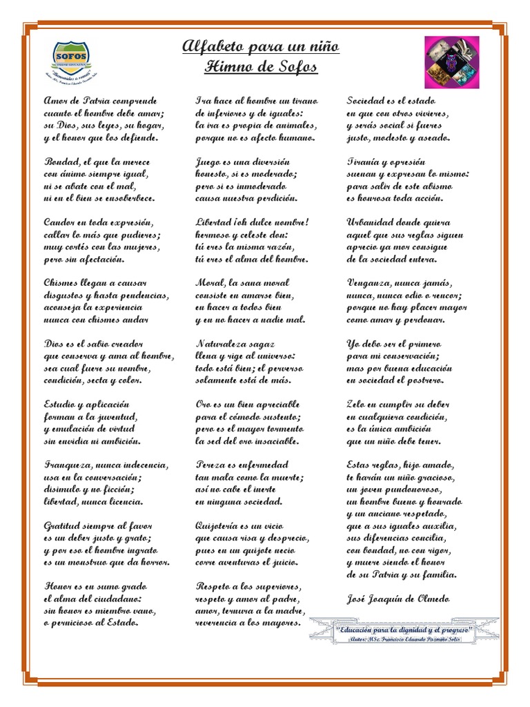 Himno y Alfabeto Infantil de Olmedo | PDF | Amor