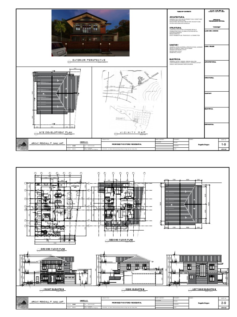Rogelio Singca - Building Permit Plans v3 | PDF | Buildings And ...