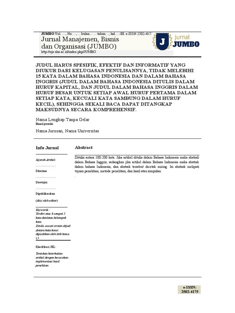 JUMBO Template | PDF