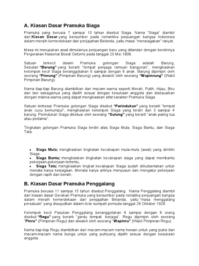 Materi Kiasan Pramuka | PDF | Agama & Spiritualitas