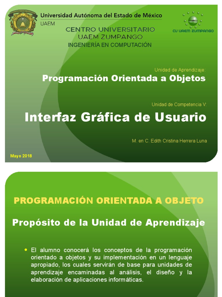 Diseño de Interfaces Gráficas en Java | PDF | Programación orientada a ...