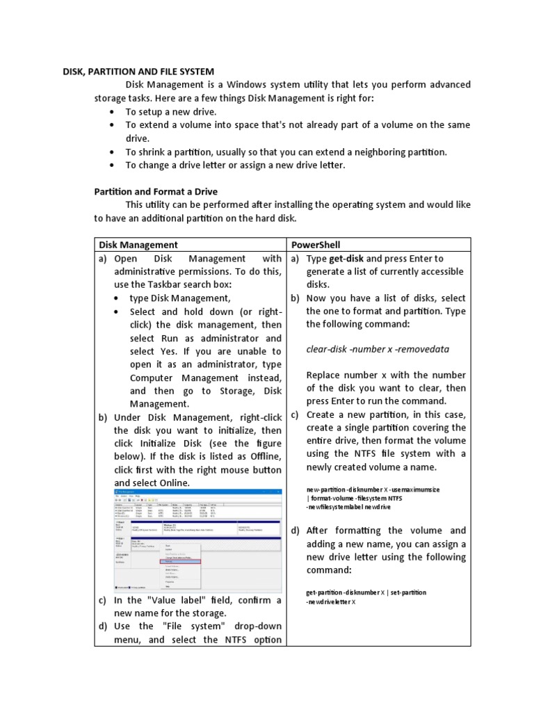 Disk Partition And File System Pdf File System Computer File