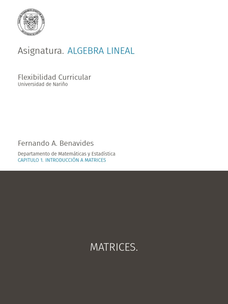 Algebra - Lineal - Definiciones-Suma-Producto Por Escalar | PDF | Matriz (Matemáticas ...