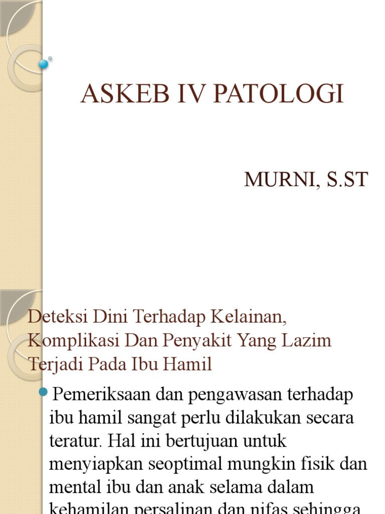 Askeb Iv Patologi | PDF