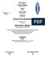 Editable Sample Certificate Template For Kinder, Grade 6, Grade 10 ...