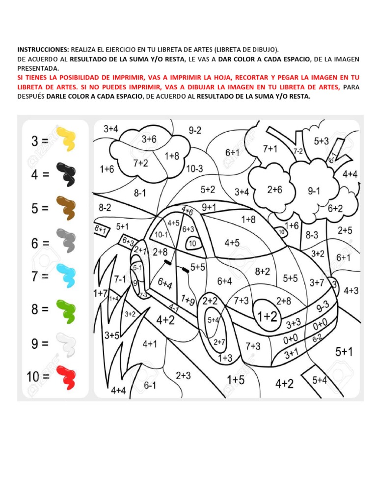 12.2.evaluación. El Color. Por Sumas y Restas.17dic'21. | PDF