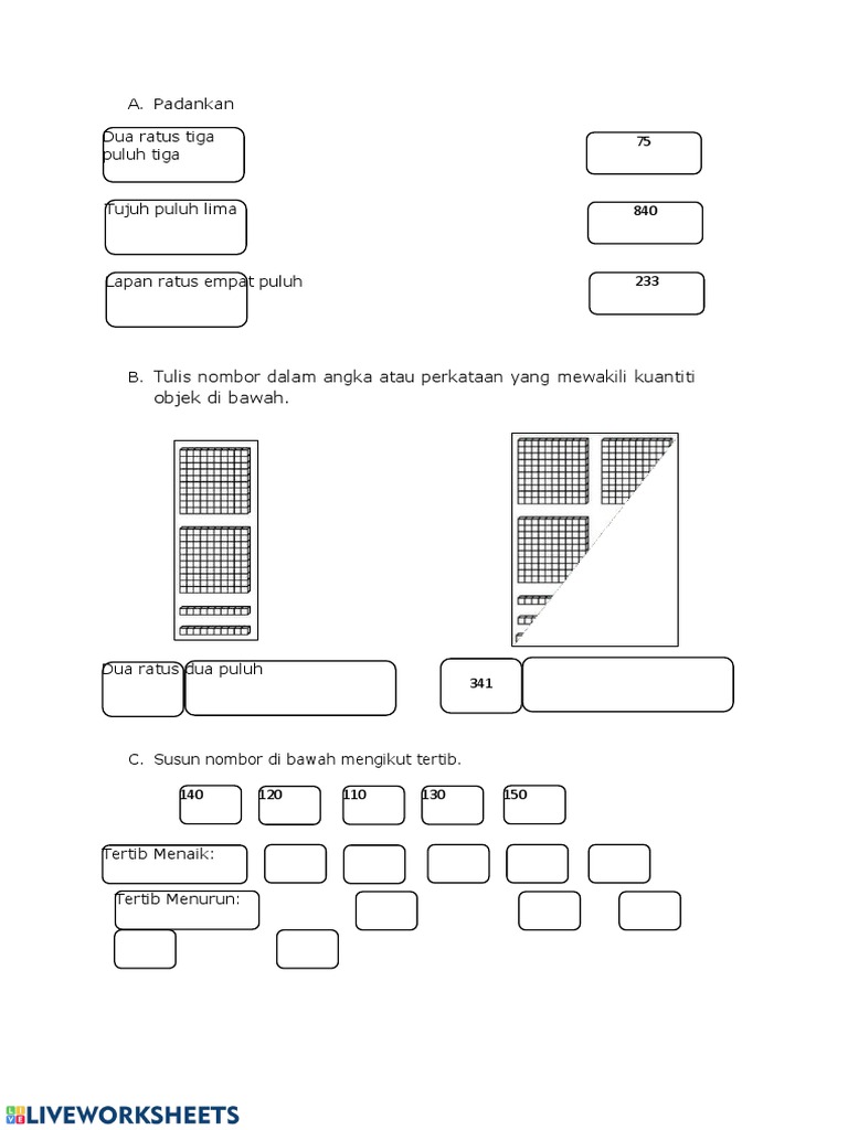 Ujian Matematik Tahun 2 | PDF