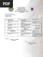 2021-2022 Grade 1-Eagle Subject Least Learned Competency Skills | PDF | Mathematics | Linguistics
