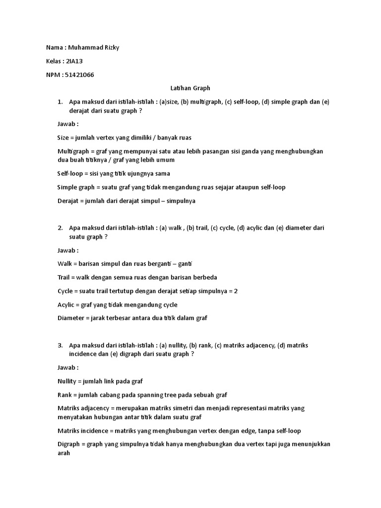 Latihan Graph | PDF