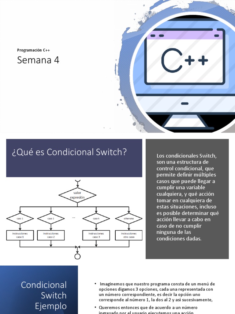 Semana 4 Switch | PDF | Programa de computadora | Programación