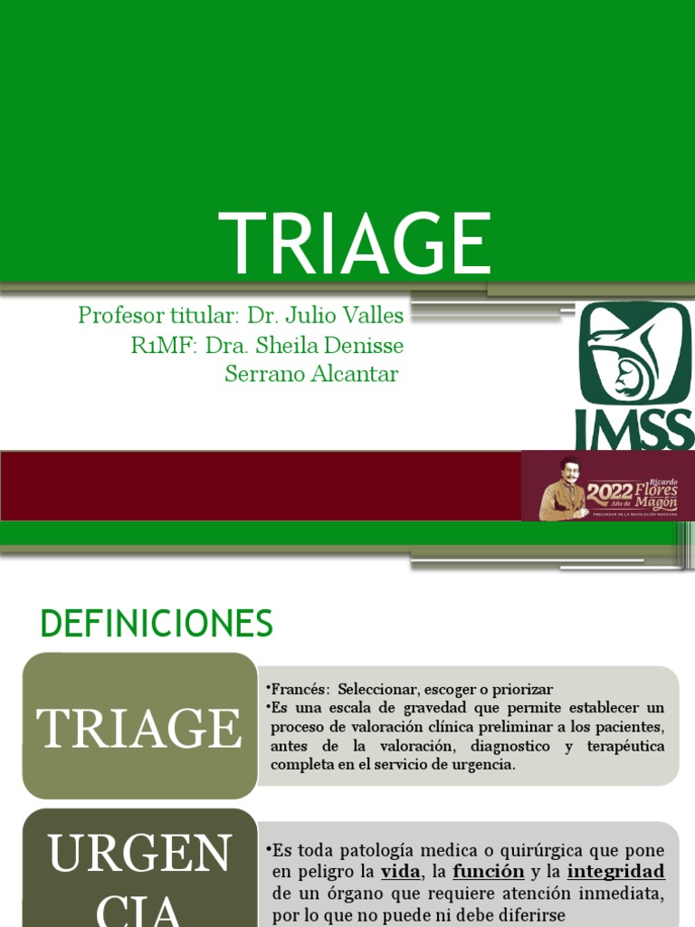 Triage en Urgencias: Guía y Normativa | PDF | Lesión | Medicina CLINICA