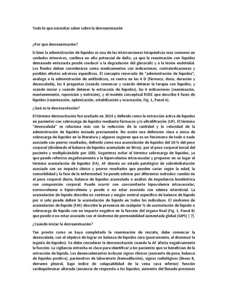 Protocolo ROSE en Desresucitación | PDF | Reanimación cardiopulmonar ...