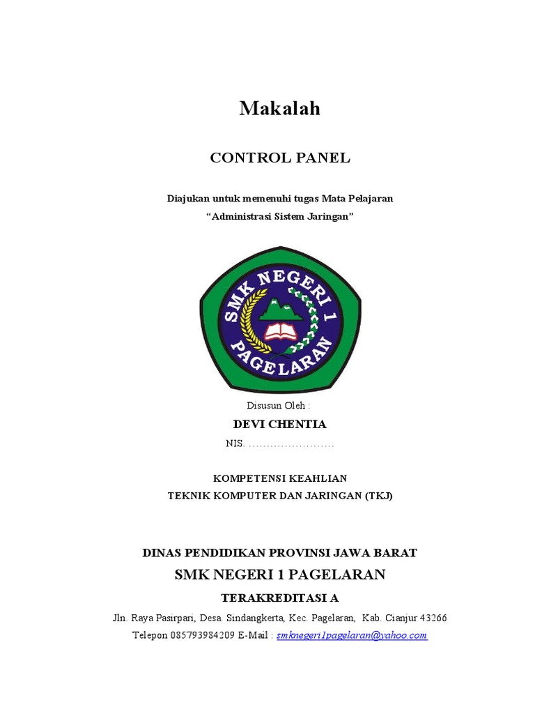 Makalah Control Panel | PDF