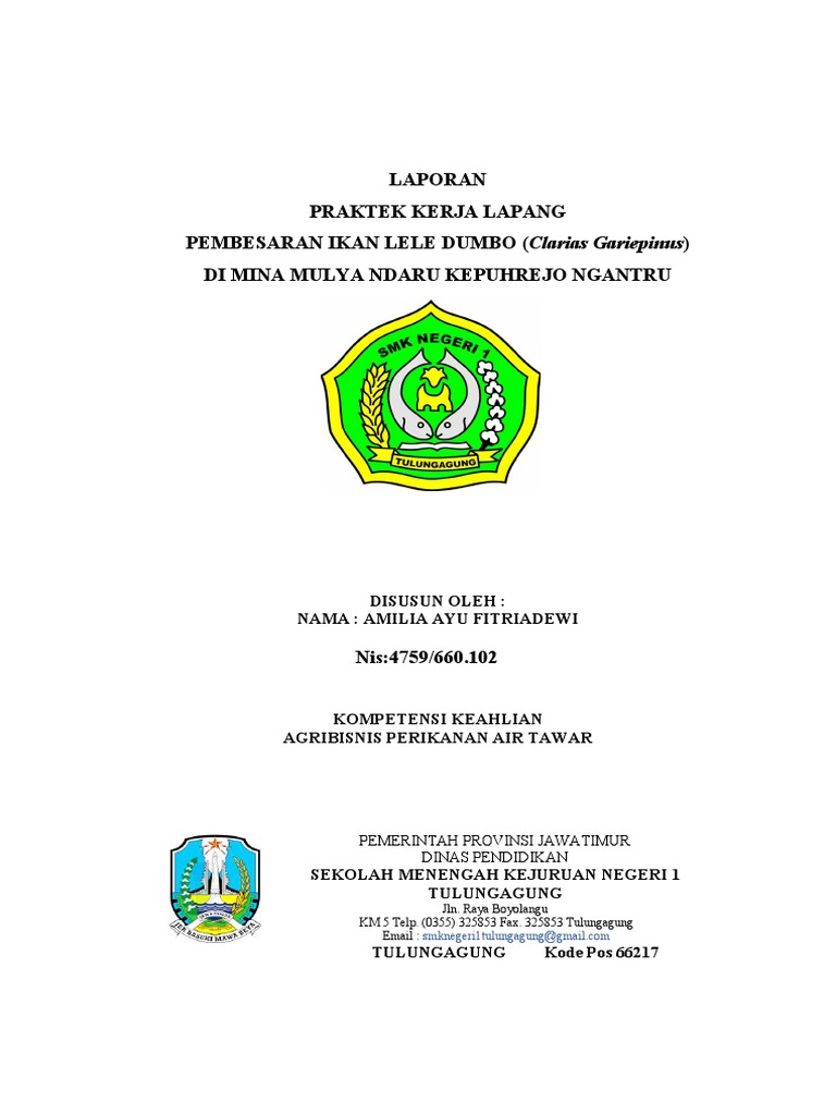 Format Laporan PKL Fiks Amelia 1 | PDF | Karier & Perkembangan