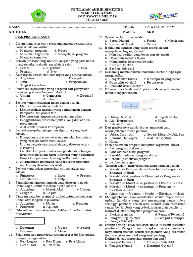 Soal SKD Kelas X OTKP & TBSM | PDF
