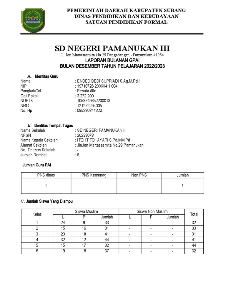 Pa Ended LKH Desember | PDF