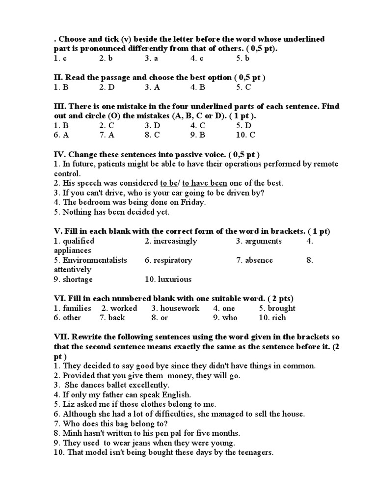 Dáp An HSG Vong 10 | PDF | Cost Of Living | Paragraph