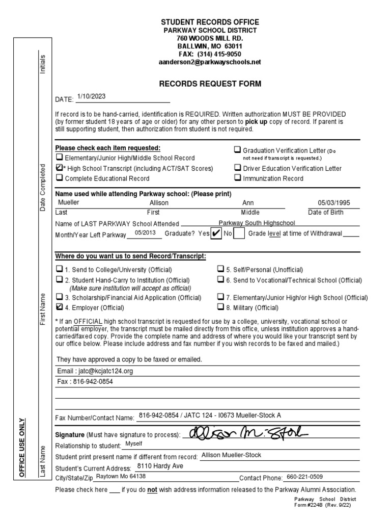 2022 Records Request Form | PDF