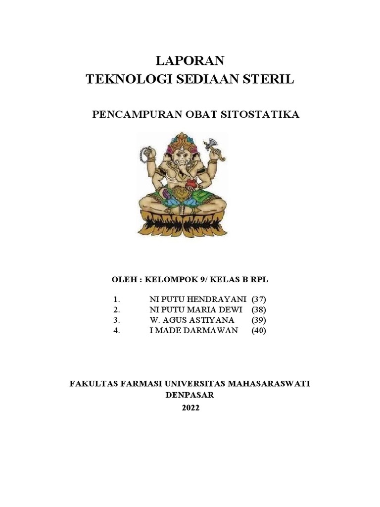 Label Obat Sitostatika Aseptik | PDF