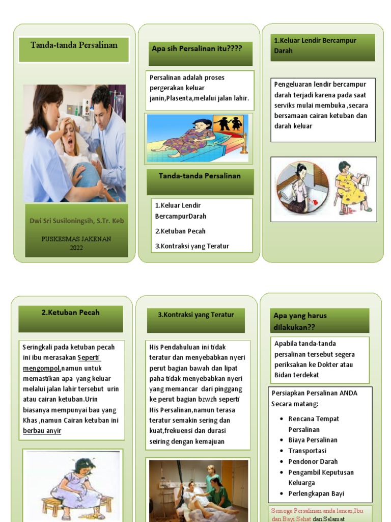 Leaflet Tanda Persalinan | PDF