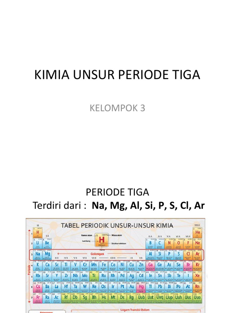Kimia Unsur Periode Tiga | PDF