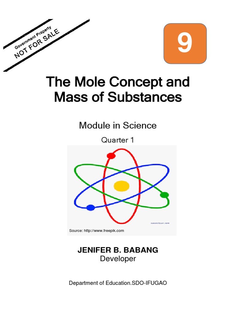 Passed 1489-13-21MELCS Ifugao The Mole Concept and Mass of Substances | PDF | Mole (Unit ...