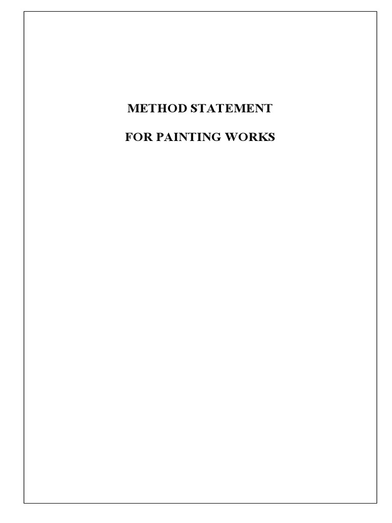 Method Statement of Painting | PDF | Paint | Personal Protective Equipment