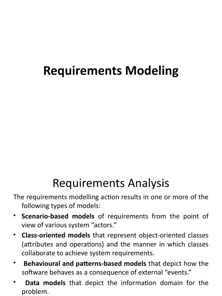 Requirements Modeling | PDF | Conceptual Model | Class (Computer Programming)