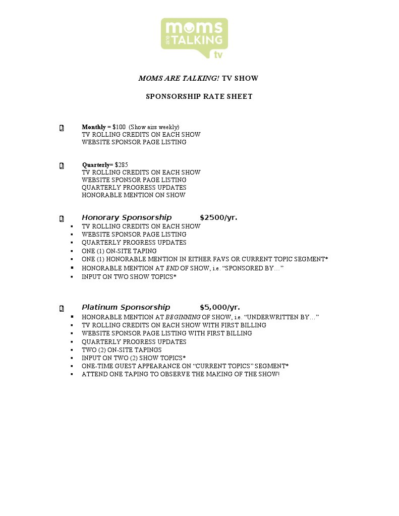 Mat Sponsorship Rate Sheet | PDF | Leisure
