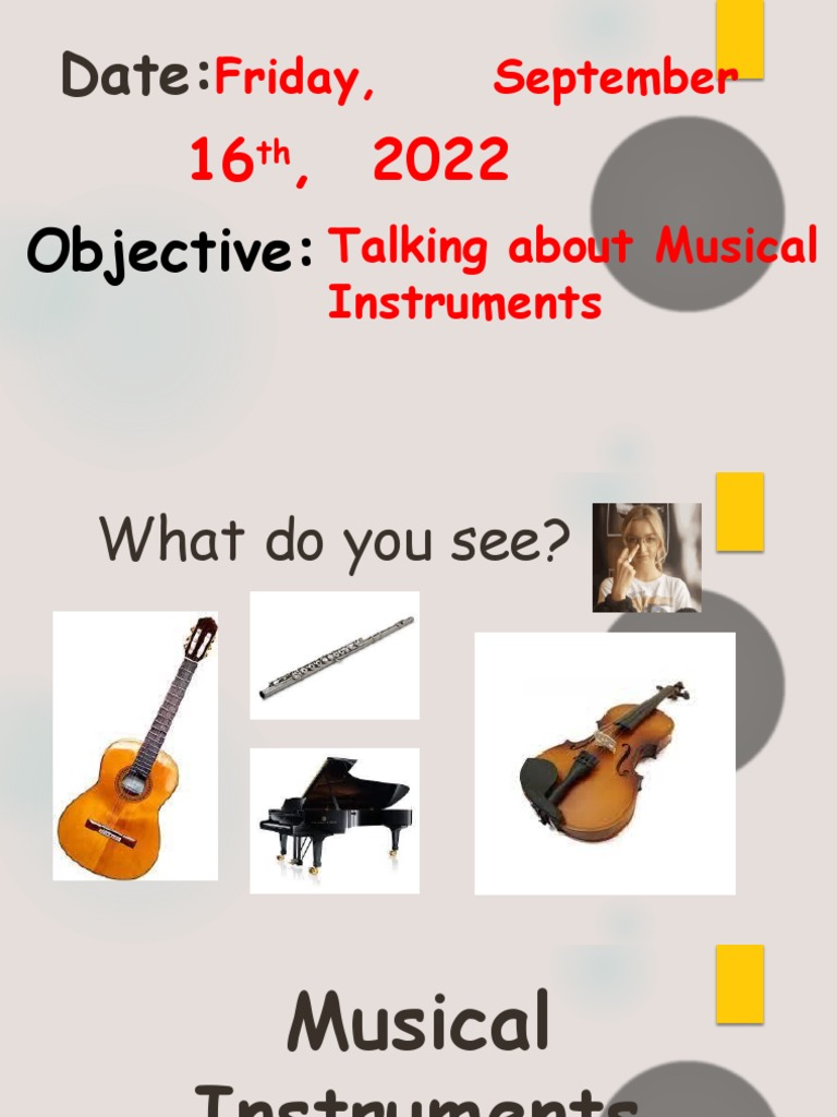 Class 1 Musical Instruments - 4th Grade | PDF | Musical Instruments ...