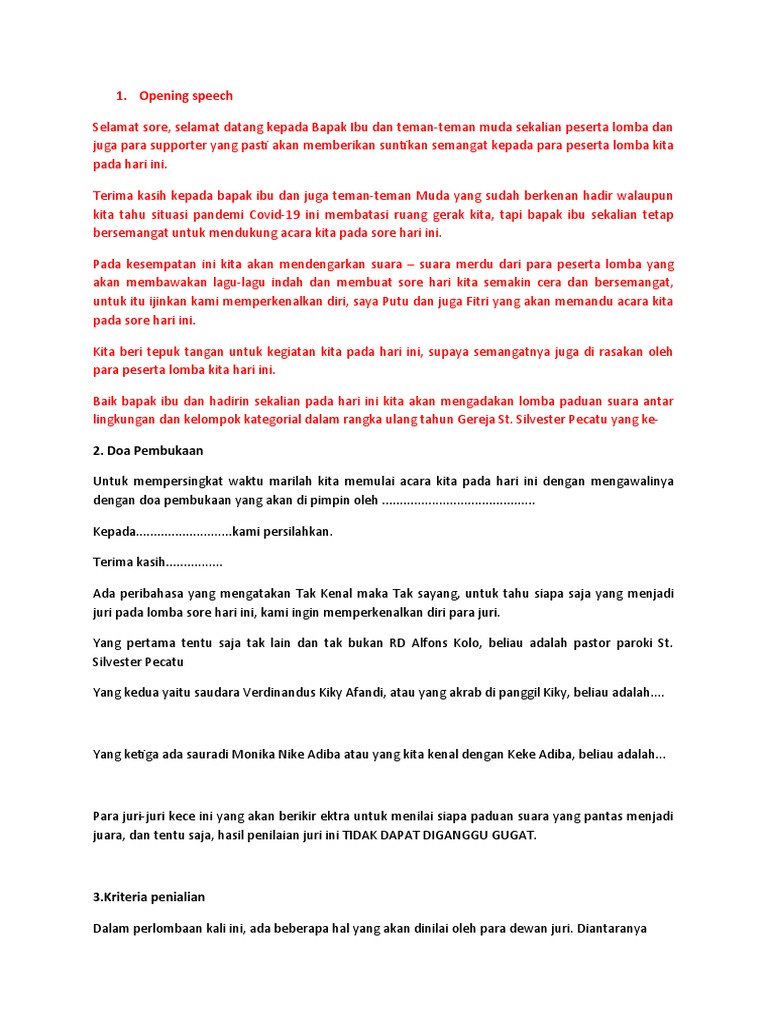 Draft MC Lomba | PDF