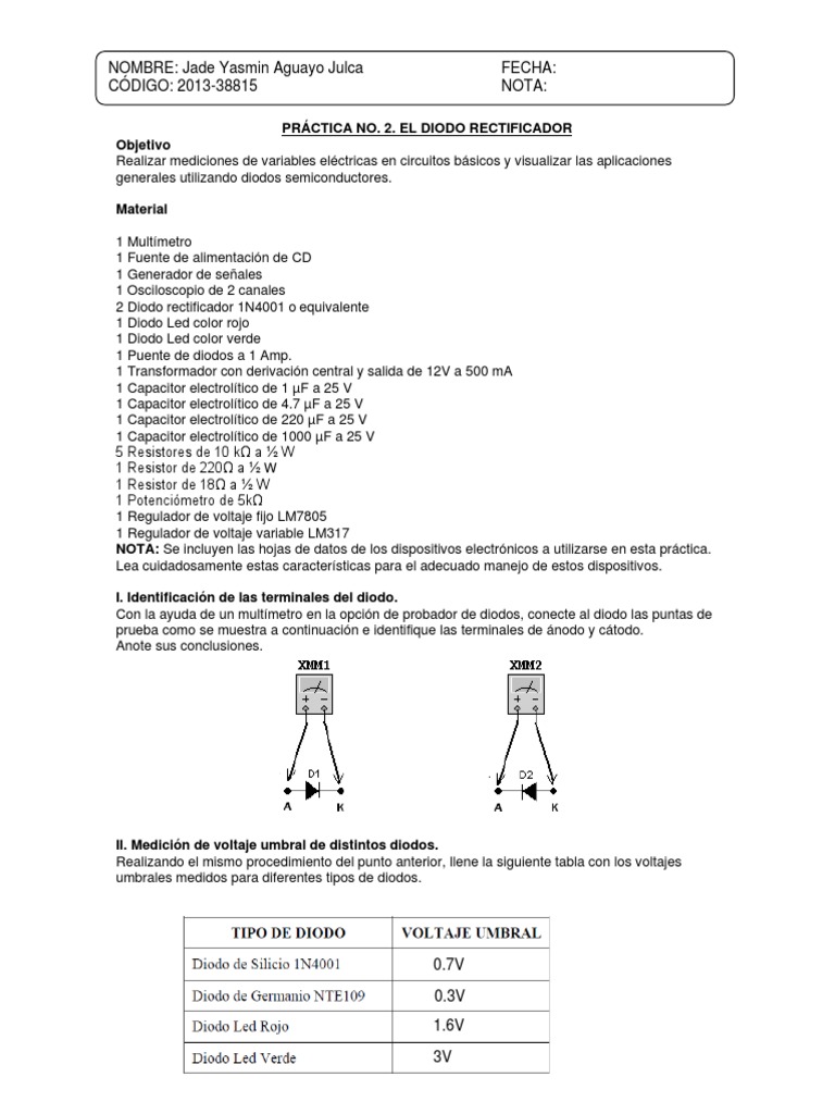 Rectificadores Con Diodos | PDF | Rectificador | Diodo