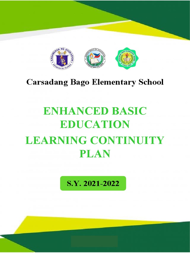 Enhanced Learning Continuity Plan 2021-2022 | PDF | Distance Education ...