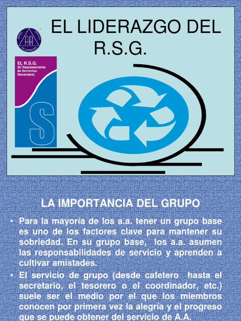 El Liderazgo Del RSG | PDF | alcoholicos anonimos