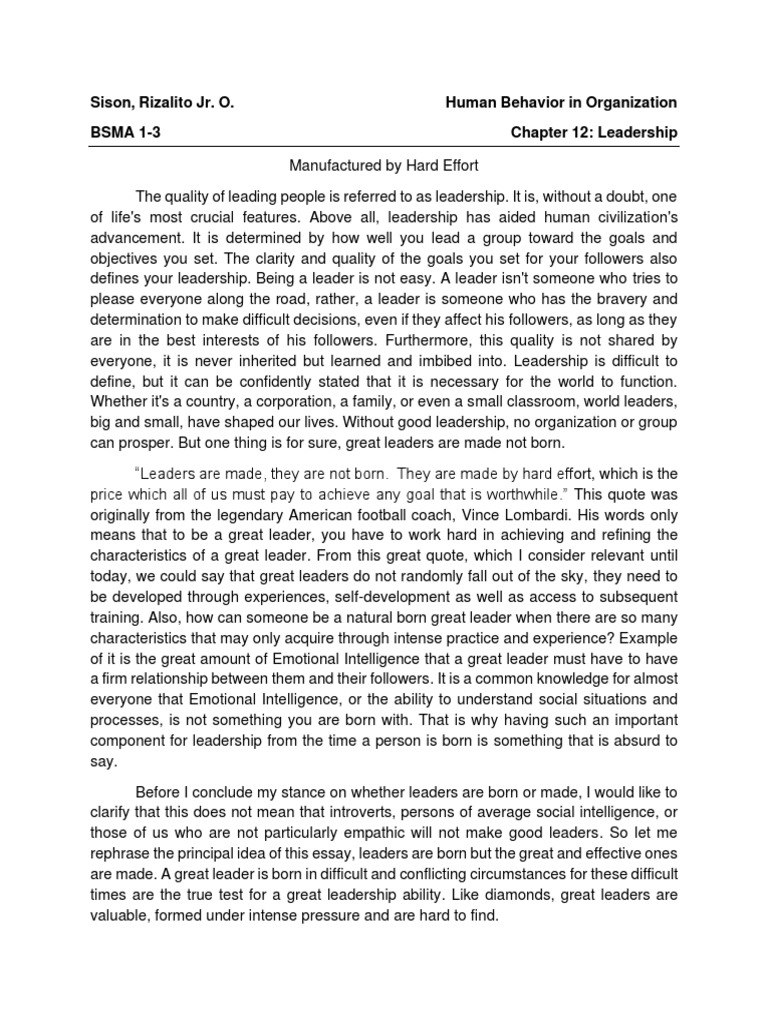 HBO-Chapter 12 | PDF | Leadership | Intelligence