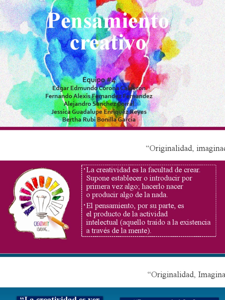 Pensamiento Creativo | PDF | Creatividad | Pensamiento