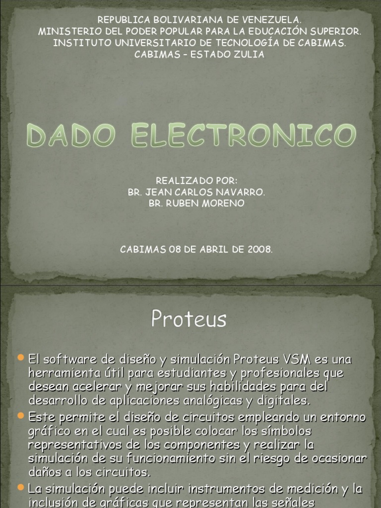 Presentación de PROTEUS 2 | PDF | Ventana (informática) | Software